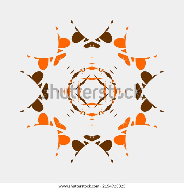 Vector Motif Beautiful Beautiful Mandala Peacock Stock Vector Royalty Free 2154923825