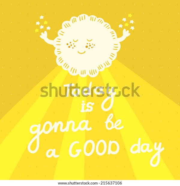 Vector Motivation Card Cute Cartoon Character Stock Vector (Royalty ...