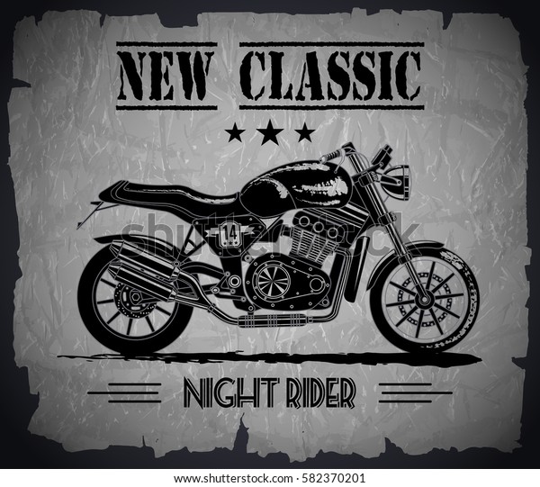 Vector Motorcycle Inspirational Advertising Poster Hand Stock Vector ...