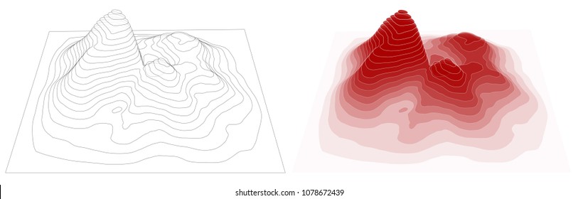 Vector Mountain Layout Diagram Layers Landscape Stock Vector (Royalty ...