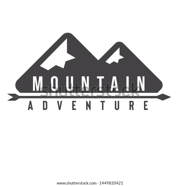 Vector Mountain Snow On Peak Represents Stock Vector (Royalty Free ...