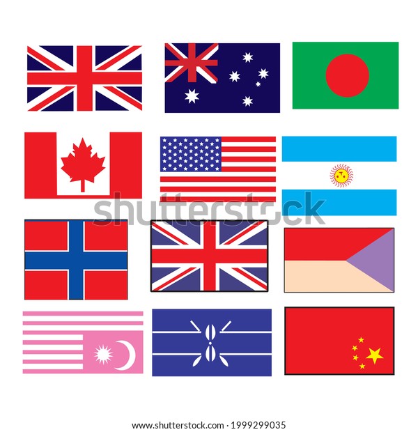 Vector Multi Country Flag Illustration Stock Vector (Royalty Free ...