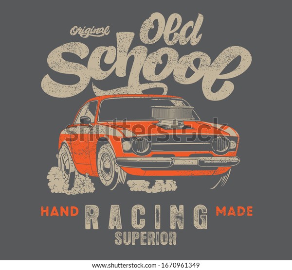 Vector Muscle Car Hot Rod Racing Stock Vector (Royalty Free) 1670961349 ...