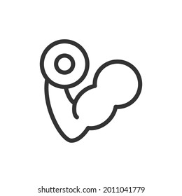 Vector Muscle Line Icon Symbol Trendy Stock Vector (Royalty Free ...