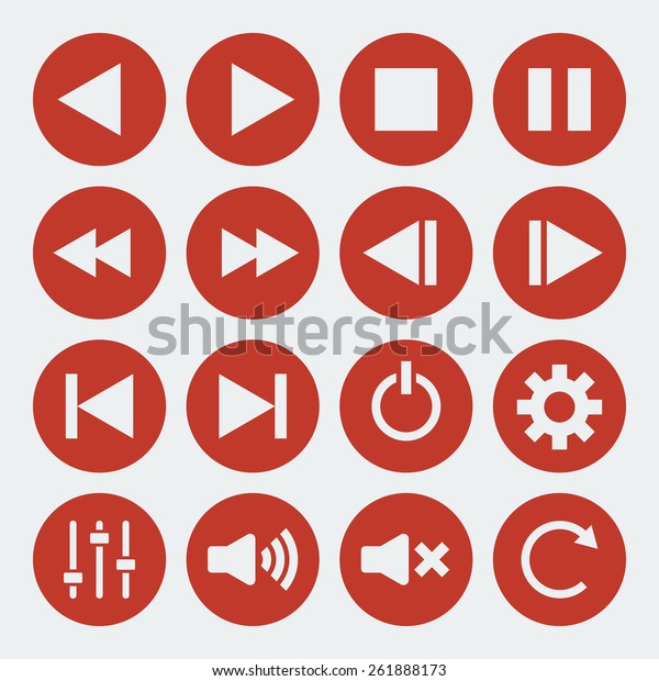 Vector Music Control Icons File Format Stock Vector (Royalty Free ...