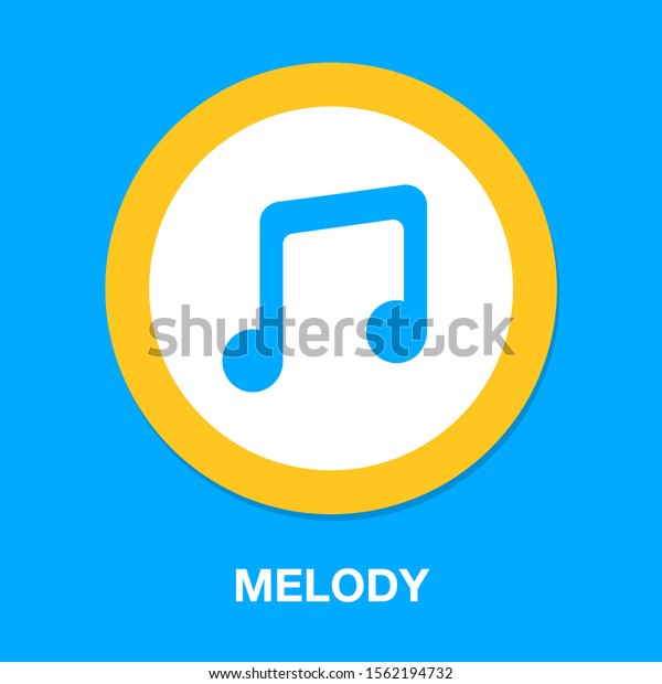 Vector Musical Note Symbol Melody Sign Stock Vector (Royalty Free ...