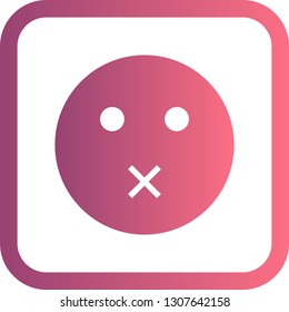 Vector Mute Emoji Icon Stock Vector (Royalty Free) 1307642158 ...