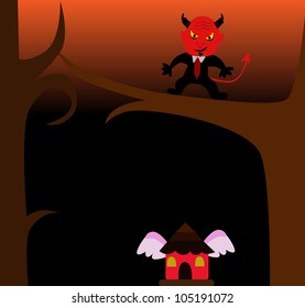 Vector My Home Devilconceptthe House Asset Stock Vector (Royalty Free ...