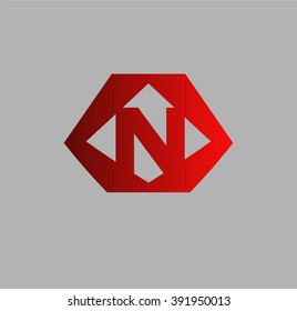 Vector N Logo Icons Stock Vector (Royalty Free) 391950013