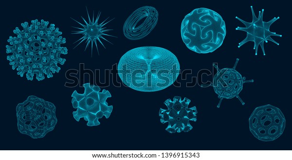 Vector Nanotechnology Concept Icons Set Nanoparticles Stock Vector ...