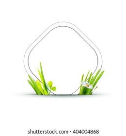 Vector Natural Bio Frame Paper Tag Stock Vector (Royalty Free ...