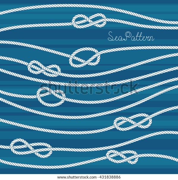 Vector Navy Ropes Knots Marine Pattern: vector de stock (libre de ...