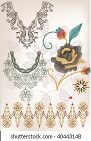 Vector Necklace Design Stock Vector (Royalty Free) 40443148 | Shutterstock