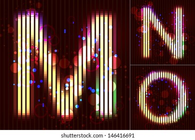 Vector Neon Light Alphabet Mno Stock Vector (Royalty Free) 146416691 ...