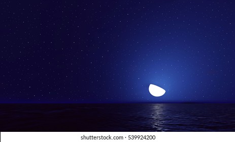 2,979 Moon stars over water Images, Stock Photos & Vectors | Shutterstock