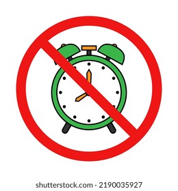 Vector No Alarm Sign On White Stock Vector (Royalty Free) 2190035927 | Shutterstock