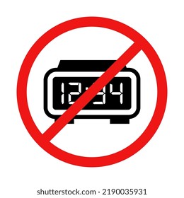 Vector No Alarm Sign On White Stock Vector (Royalty Free) 2190035931 ...