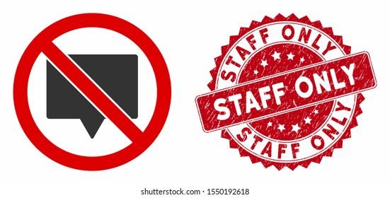 Vector No Banner Icon Grunge Round Stock Vector (Royalty Free ...