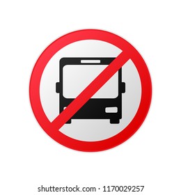 No Bus Icon Sign Symbol: vector de stock (libre de regalías) 1230006979 ...