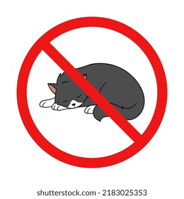 Vector No Cat Sign On White Stock Vector (Royalty Free) 2183025353 ...