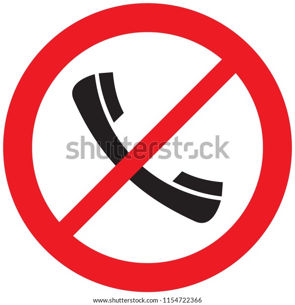 Vector No Cell Phone Sign Stock Vector (Royalty Free) 1154722366 ...