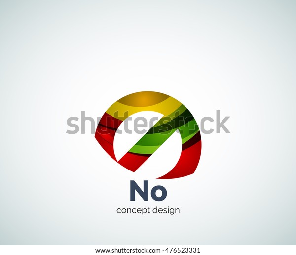 Vector No Concept Prohibition Logo Template Stock Vector (Royalty Free ...