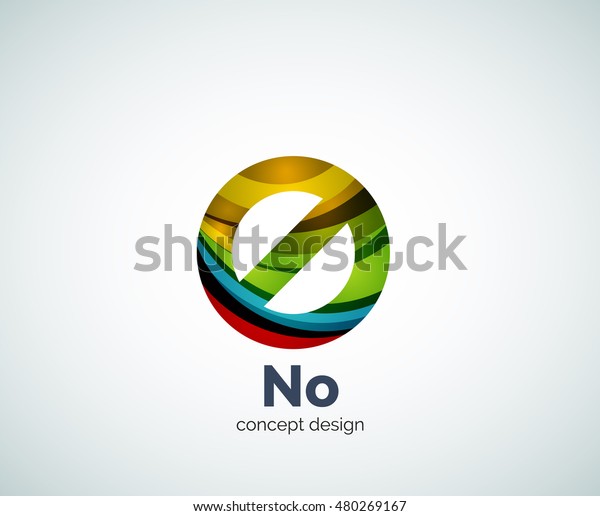 Vector no concepto, plantilla de logotipo de prohibición, icono ...