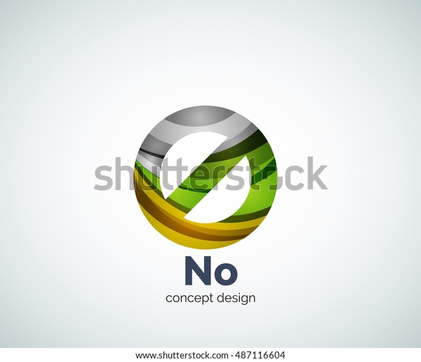Vector No Concept Prohibition Logo Template Stock Vector (Royalty Free ...