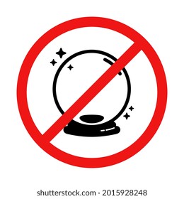 Vector No Crystal Ball Sign Illustration Stock Vector (Royalty Free ...