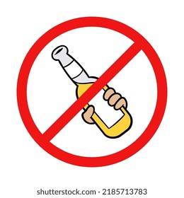 Vector No Drinking Sign On White Stock Vector (Royalty Free) 2185713783 ...