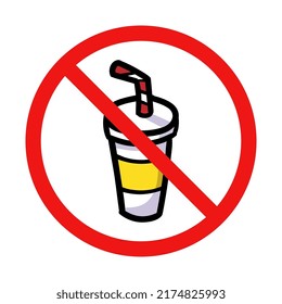 Vector No Drinks Sign On White Stock Vector (Royalty Free) 2174825993 ...