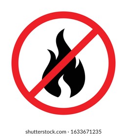 Vector No Fire Sign Illustration Stock Vector (Royalty Free) 1633671235