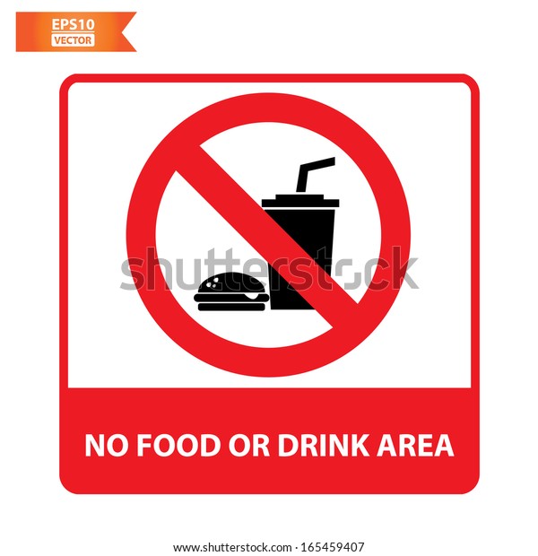 Vector No Food Drink Area Sign: เวกเตอร์สต็อก (ปลอดค่าลิขสิทธิ์ ...