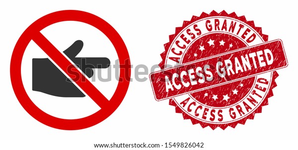 Vector No Index Finger Icon Distressed Stock Vector (Royalty Free ...