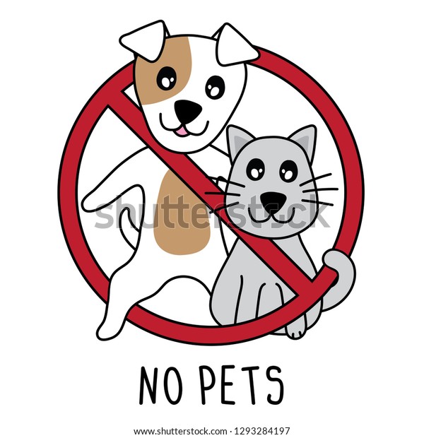 Vector No Pets Symbol Sign Doodle Stock Vector (Royalty Free ...