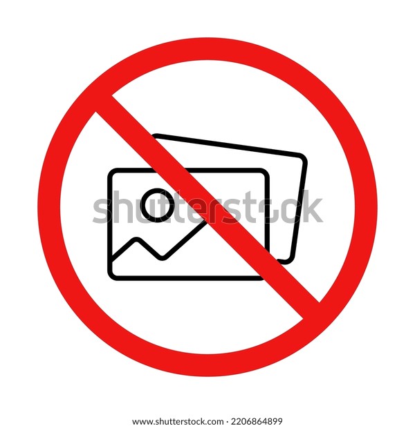 Vector No Photos Sign On White Stock Vector (Royalty Free) 2206864899 ...