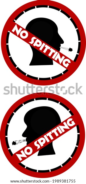 Vector No Spitting Sign Your Business Stock Vector (Royalty Free ...