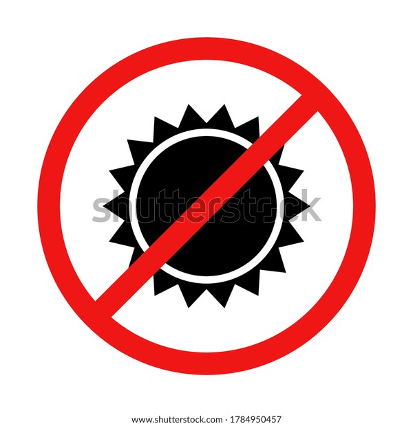 Vector No Sun Sign Illustration Stock Vector (Royalty Free) 1784950457 ...