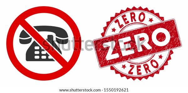 Vector No Telephone Icon Grunge Round Stock Vector (Royalty Free ...