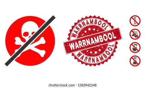 Vector No Toxins Icon Distressed Round Stock Vector (Royalty Free ...