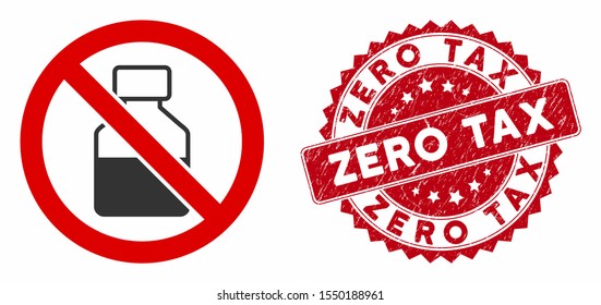 Vector No Vial Icon Rubber Round Stock Vector (Royalty Free) 1550188961 ...