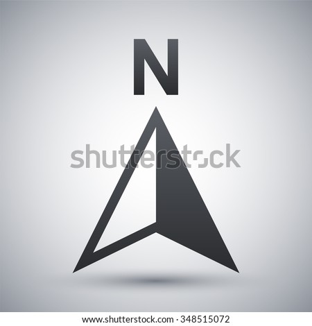 Vector North Direction Compass Icon Stock Vector (Royalty Free ...