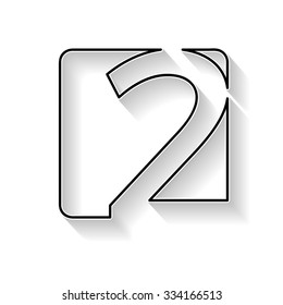 Vector Number 2 Sign Made Black Stock Vector (Royalty Free) 334166513 ...