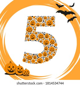 Vector número 5 al estilo de: vector de stock (libre de regalías ...