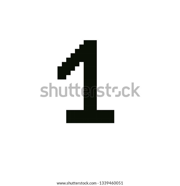 Vector Number One Pixel Art Stock Vector (Royalty Free) 1339460051 ...