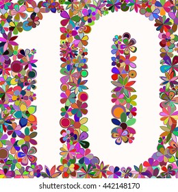 Alphabet Flowers On White Background Stock Illustration 153514574 ...