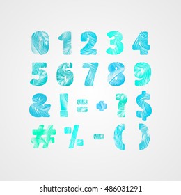 Vektor Stok Vector Numbers Sign Symbols (Tanpa Royalti) 486031291 ...