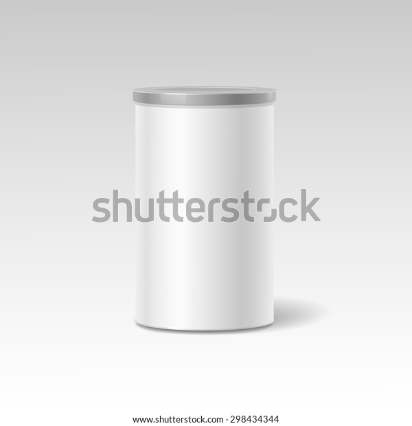 Vector Object White Round Tin Packaging Stock Vector (Royalty Free ...