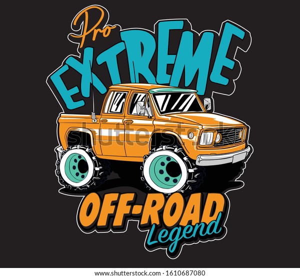 Vector Off Road Car Illustration Stok Vektör (Telifsiz) 1610687080 ...