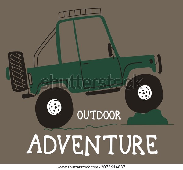 Vector Off Road Car Illustration Outdoor Stock Vector (Royalty Free ...